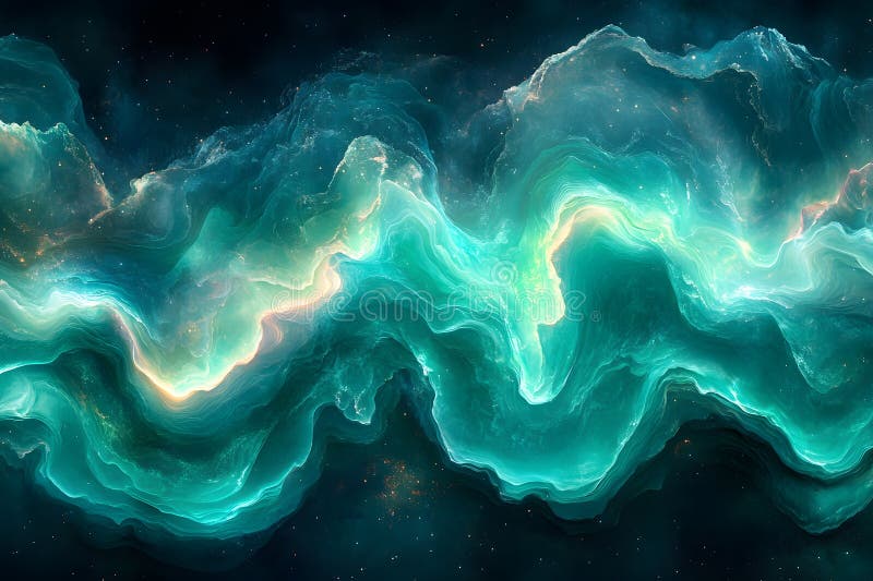 Vibrant Cosmic Wave: Abstract Space Art Design for Print or Poster ...