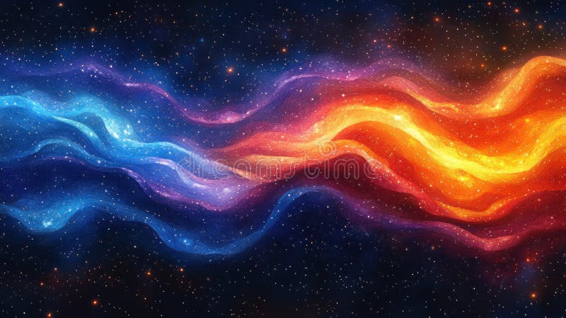 A Vibrant Cosmic Wave of Colors Representing the Beauty of the Universe ...