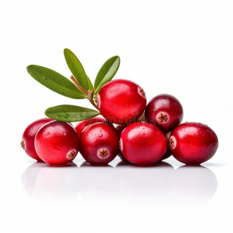 Vibrant Cranberry Image on White Background Stock Illustration ...
