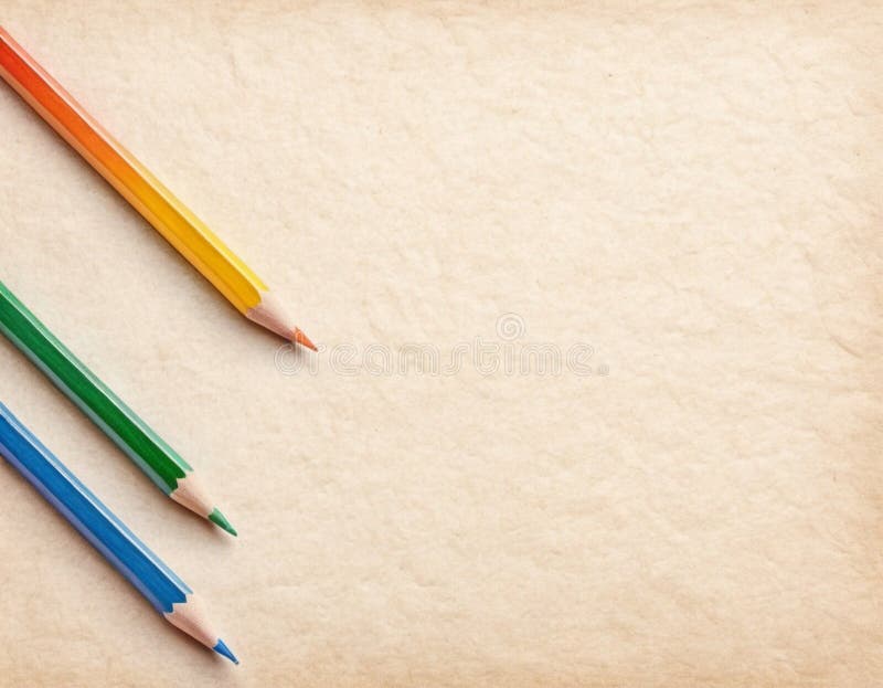 Vibrant Crayons and Colored Pencils is Arranged Haphazardly on Paper ...