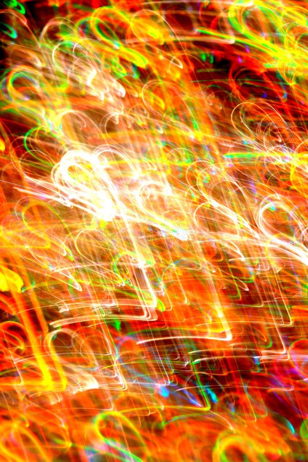 Vibrant Crazy Neon Movement Lights for Background in Oranges and ...