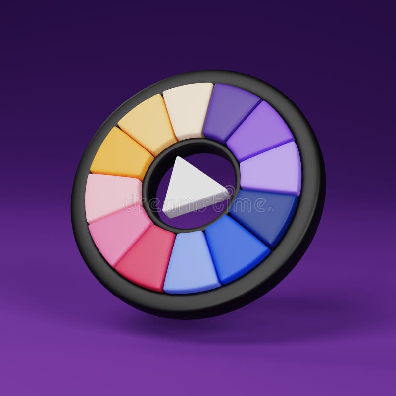 Vibrant Creativity, 3D Icon of Color Wheel Artistic Design Icon. 3D ...