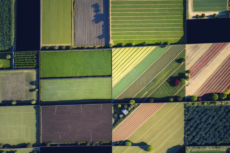 Vibrant Crop Fields from Above. Perfect for Agriculture Websites and ...