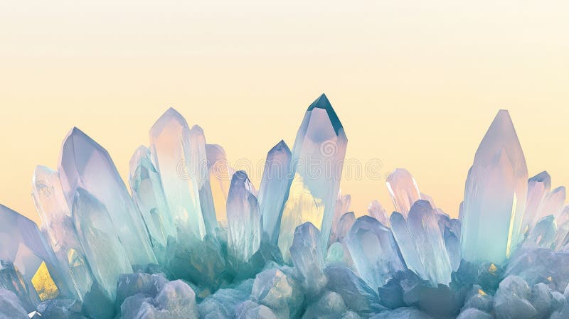 Vibrant Crystal Cluster Background in Pastel Colors Stock Photo - Image ...