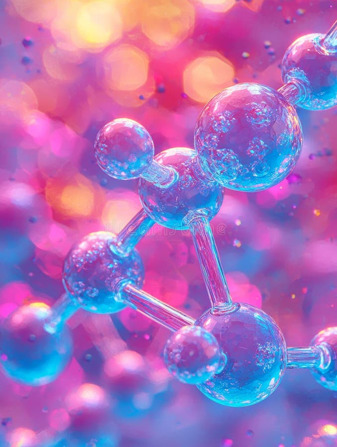 Vibrant Crystalline Structures Symbolizing Peaceful SciFi Molecular ...