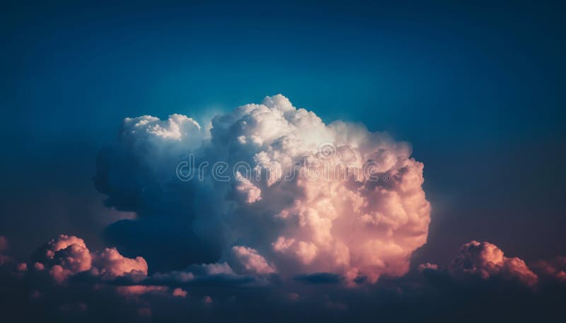 Vibrant Cumulus Clouds Paint Dramatic Sky in Idyllic Summer Landscape ...