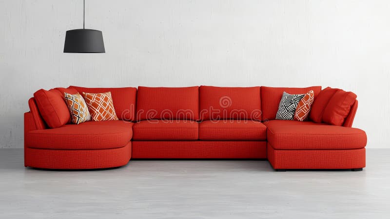 Vibrant Curved Sofa for Modern Living Spaces Stock Illustration ...