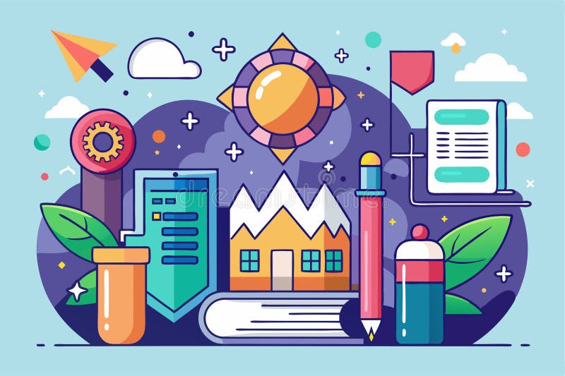 A Vibrant and Customizable Illustration Showcasing Outdoor Themes ...