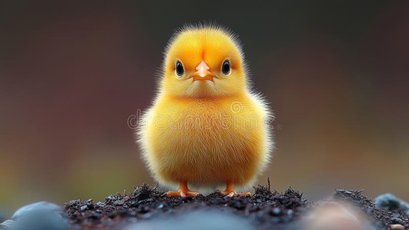 Vibrant Cute Chick in Nature Captured in a Soft Environment Stock Photo ...