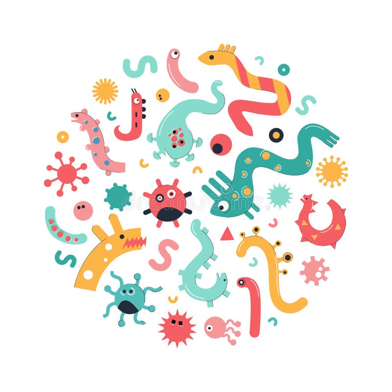 Bacteria Microorganisms Diagram Medical Science Stock Illustration ...