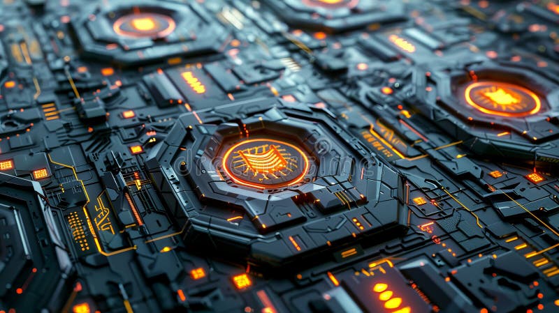 Vibrant Cybernetic Seamless Texture for Futuristic Sci Fi Modeling and ...