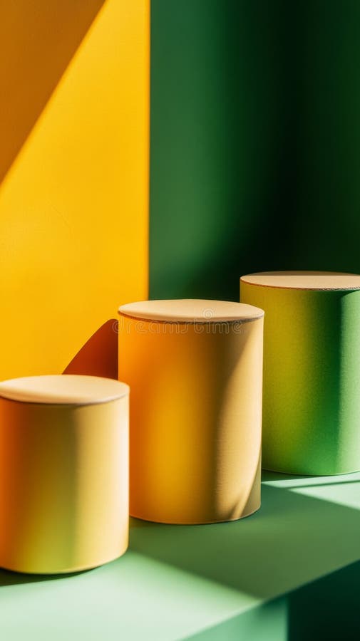 Vibrant Cylindrical Shapes in a Modern Setting. the Playful Use of ...