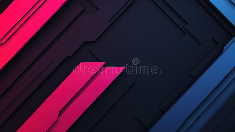 Vibrant 3D Abstract Design Features Red and Blue Layers with Sharp ...