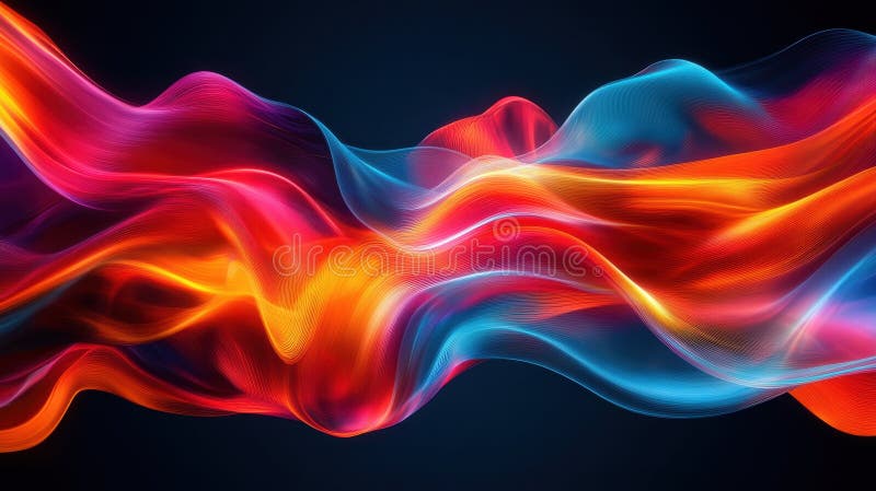 Vibrant 3D Abstract Motion Background Illustration Stock Photo - Image ...