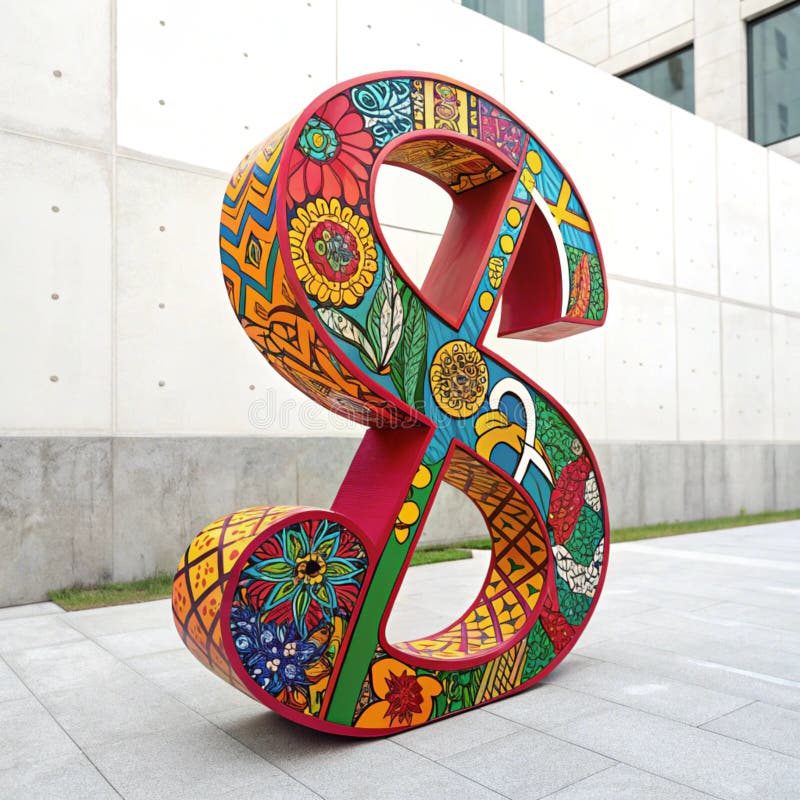 Vibrant 3D Abstract Symbol stock illustration. Illustration of ...