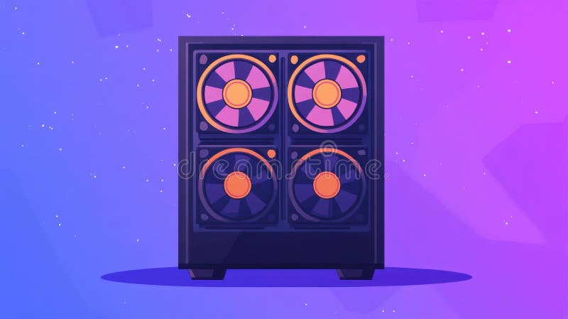 A Vibrant D Animation of a Hightech Supercomputer Case, Featuring ...