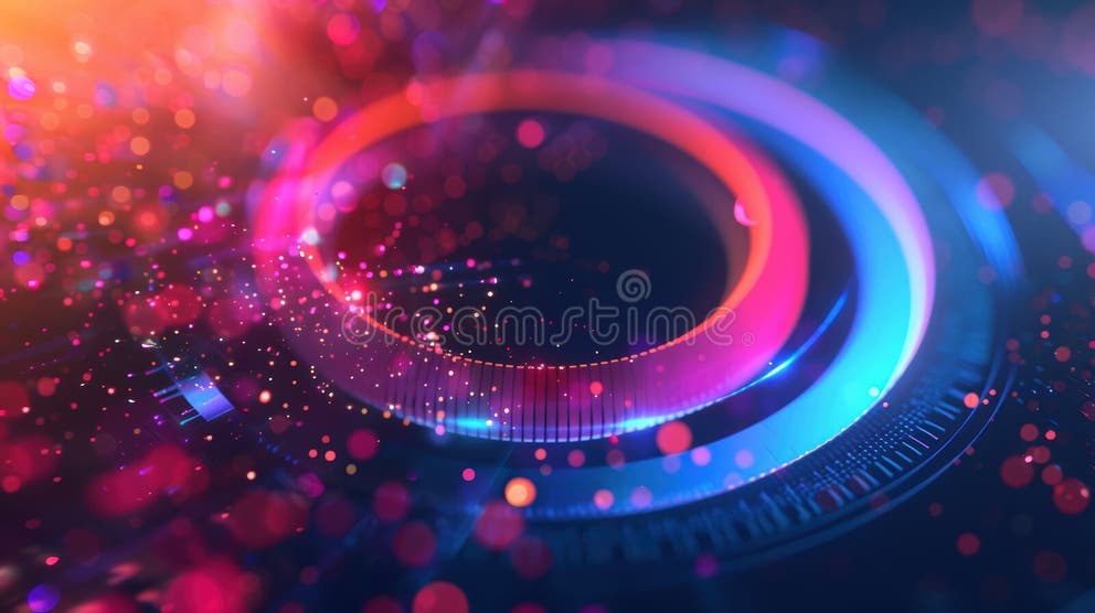 Vibrant 3D Circular Progress Bar with Smooth Gradients and Particle ...