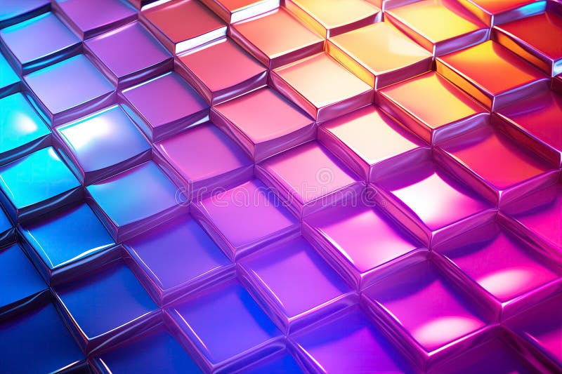 Vibrant 3D Cubes Background Stock Photo - Image of wallpaper, light ...
