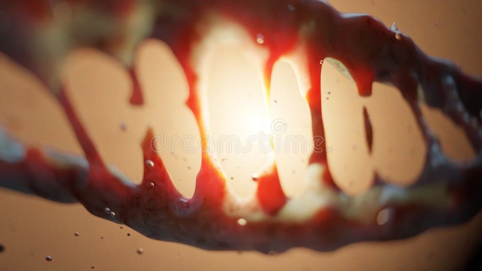 Vibrant 3D DNA Structure with Microcosmic Molecules, Showing Genetic ...