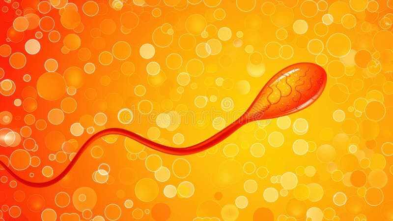 Vibrant D Graphic of a Colorful Sperm Cell Stock Illustration ...
