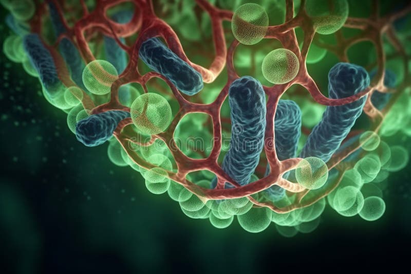 Vibrant 3D Illustration of the Biochemical Process of Cell Respiration ...