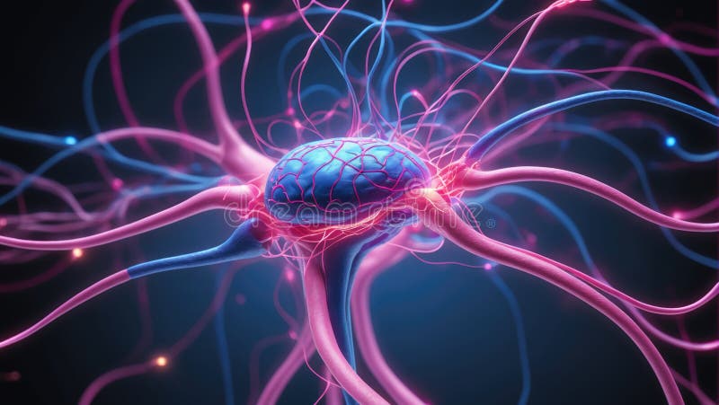 Vibrant Synaptic Activity in the Brain Abstract Neural Network Concept ... Vibrant Synaptic Activity in the Brain Abstract Neural Network Concept ...