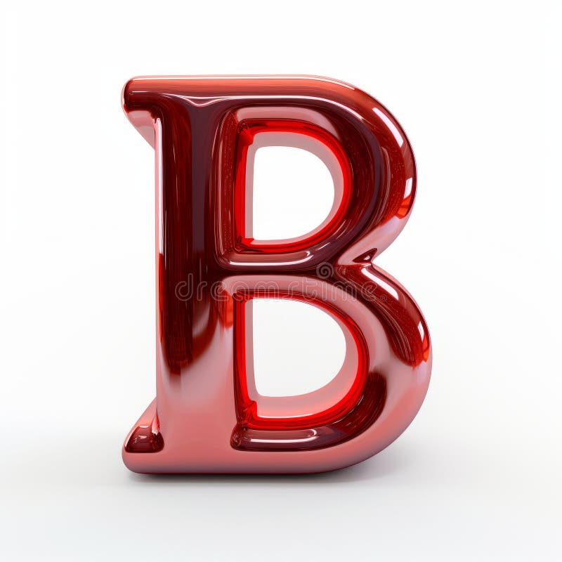 Vibrant 3d Illustration of Red Alphabet Letter B Stock Illustration ...