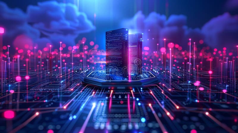 Vibrant 3d Illustration Showcasing Edge Computing Technology with ...