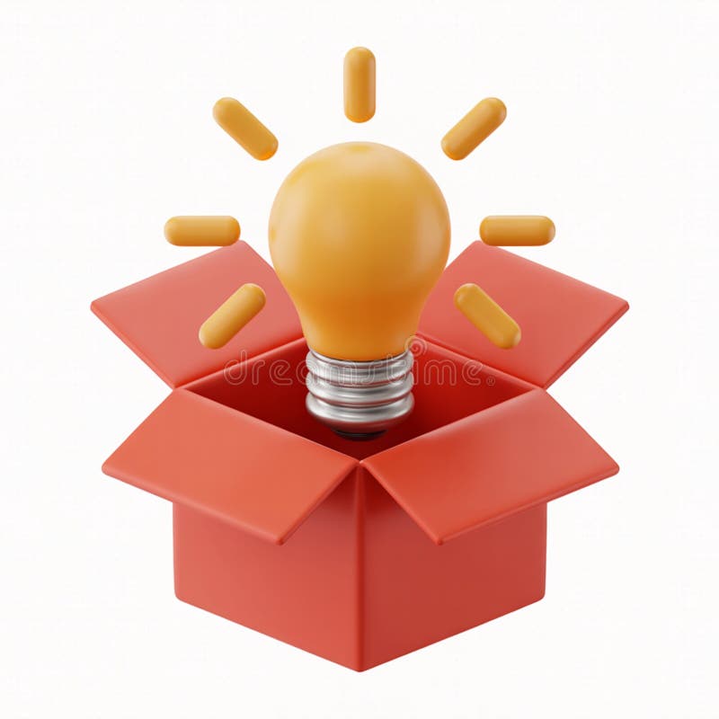 Creative Idea Thinking Outside the Box Concept Stock Illustration - Illustration of startup ...