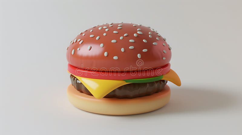 Vibrant 3D Isometric Burger on Gradient Glass with Colorful Matching ...