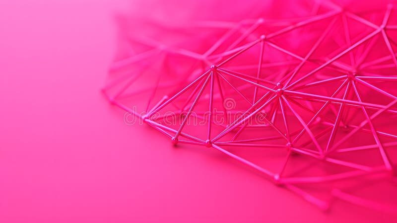 A Vibrant 3D Network of Floating Interconnected Nodes Against a ...