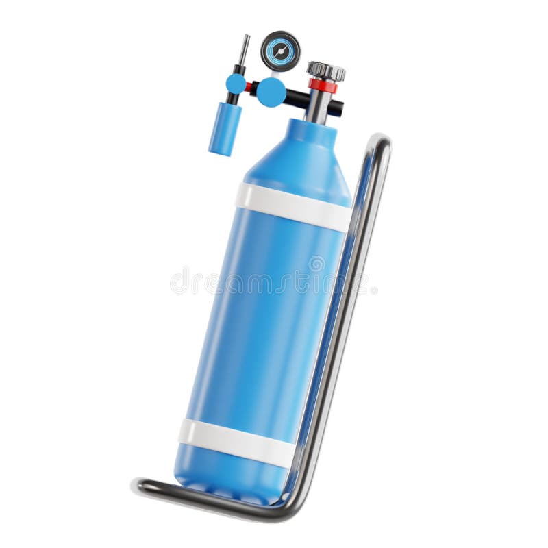 Oxygen tank 3D Icon stock photo. Image of pressure, cylinder - 355349970