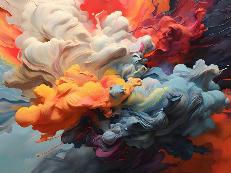 Vibrant 3D Paint Splash, Abstract Display of Artistic Creativity ...