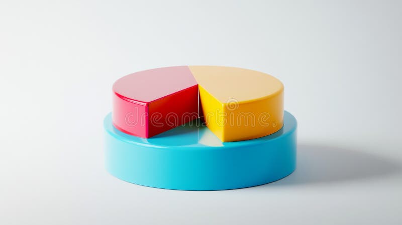 Colorful 3D Pie Chart Data Statistics Infographic Business Finance ...