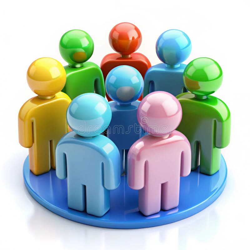 Group Chatting 3D Icon Isolated on White Background Stock Illustration ...