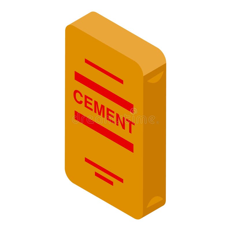 Vibrant 3d Render of an Isometric Cement Bag with Bold Labeling ...