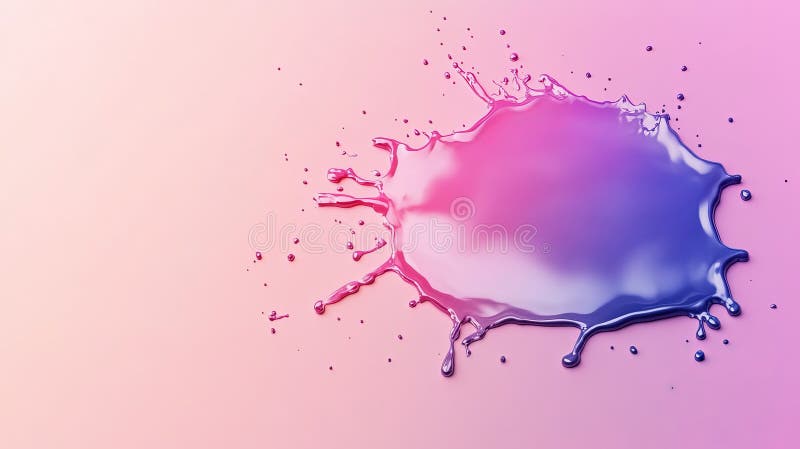 Vibrant 3D Render of Melted Liquid Blob Shape on Gradient Background in ...