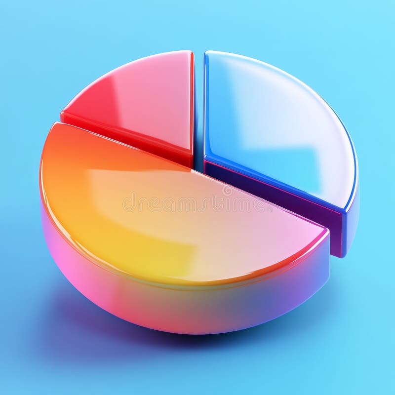Colorful Pie Chart stock illustration. Illustration of abstract - 335265634