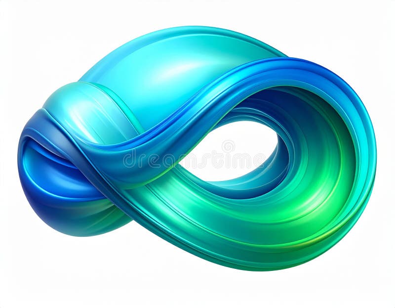 Abstract Infinity Loop in Blue and Green Stock Illustration - Illustration of smooth, blue ...