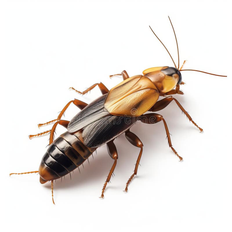 Vibrant 3d Roach Full Body on White Isolated Background Stock ...