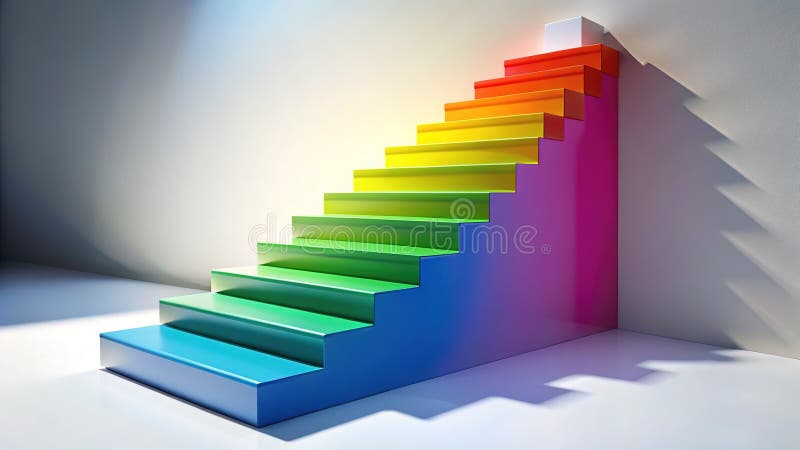 3D Stair Step Infographic Visualizing Progress Growth and Achievement a ...