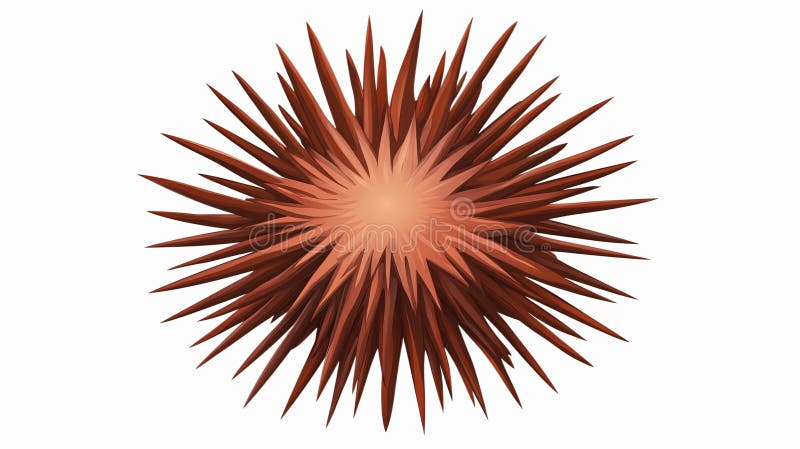 3D Starburst Shape in Vibrant Brown Color with Sharp Spikes for Dynamic ...