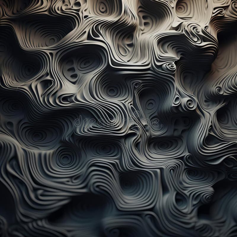 Vibrant 3d Textured Abstract Artwork with Dynamic Visual Movement Stock ...