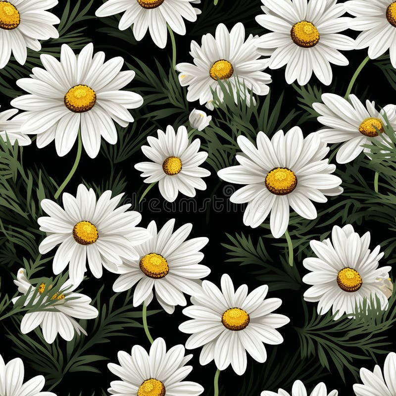 Vibrant Daisy Texture for Eye-catching Backdrop Stock Illustration ...