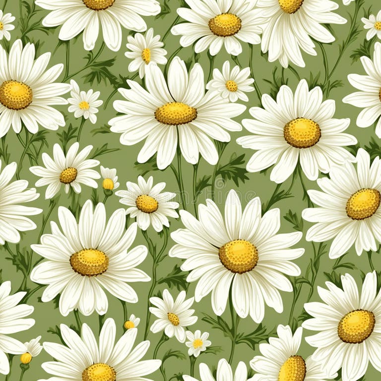 Vibrant Daisy Texture for Eye-catching Backdrop Stock Illustration ...
