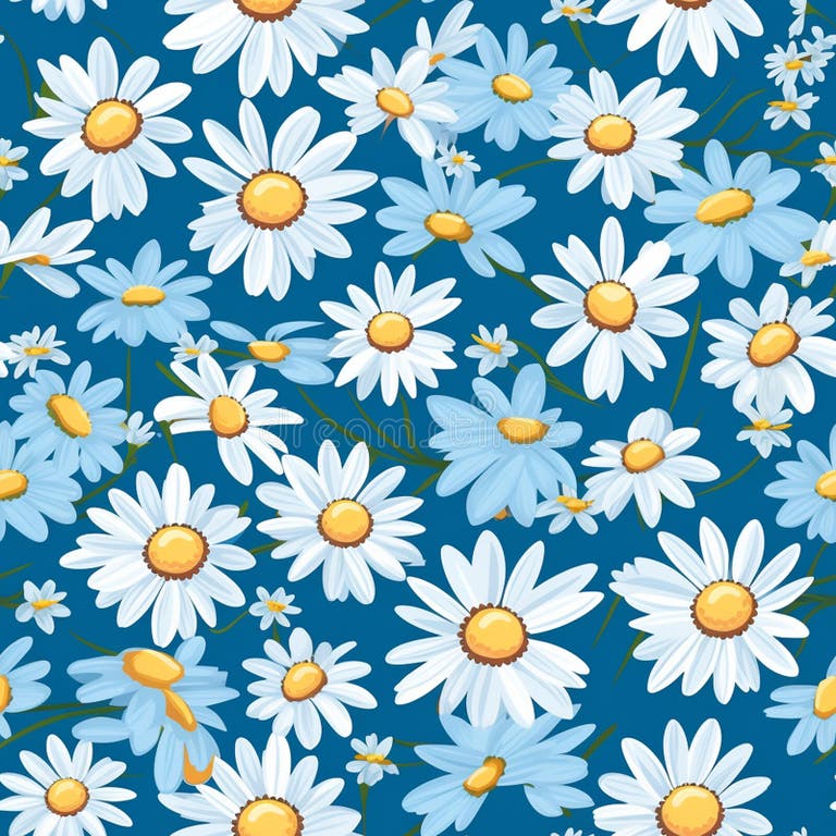 Vibrant Daisy Texture for Eye-catching Backdrop Stock Illustration ...