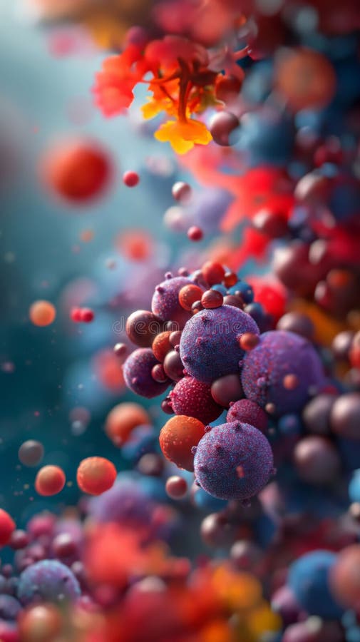 "Vibrant Dance of Colorful Spheres: a Molecular Symphony" Stock Image ...