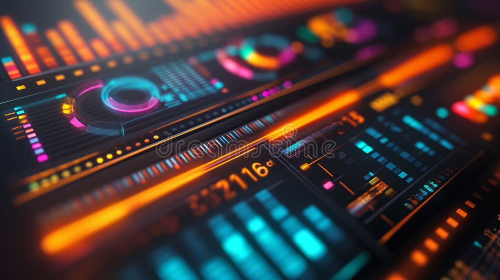 A Vibrant Data Analytics Dashboard Displaying Real-time Insights ...