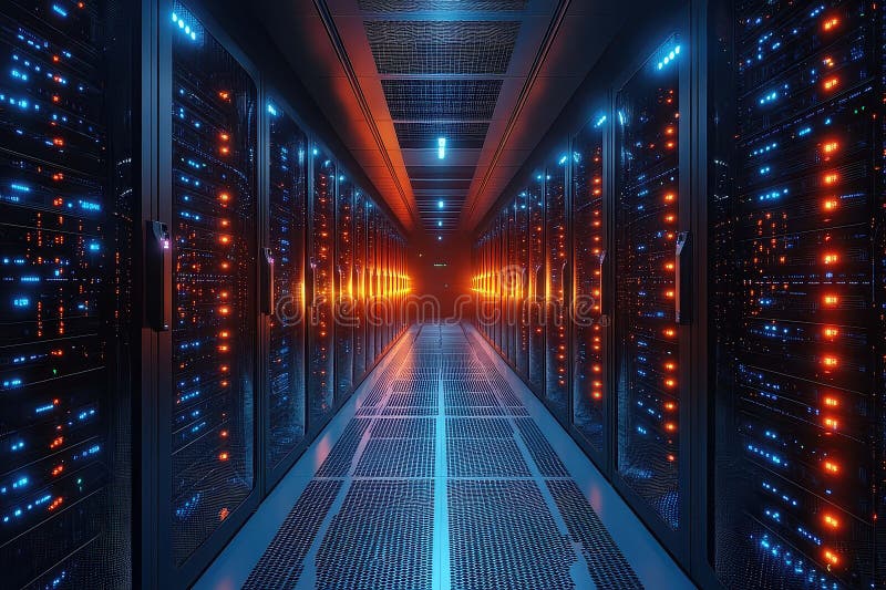 Vibrant Data Center Corridor Stock Illustrations – 1,011 Vibrant Data ...