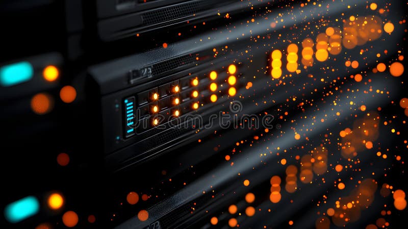 Vibrant Data Nodes in an Industrial Facility Showcasing Advanced ...